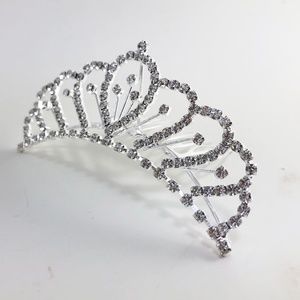 Accessories | Clear Crystal Rhinestone Silver Tone Comb Tiara | Poshmark